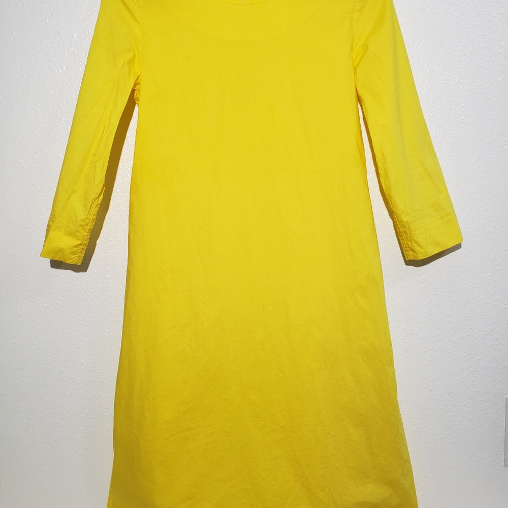 Cos Dress Bright Yellow Midi - Gem